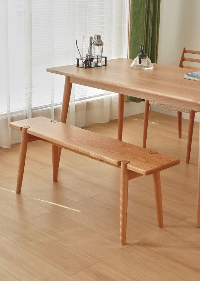 Dans Solid Wood Bench | Minimalist Cherry Wood Seating – Nimbus